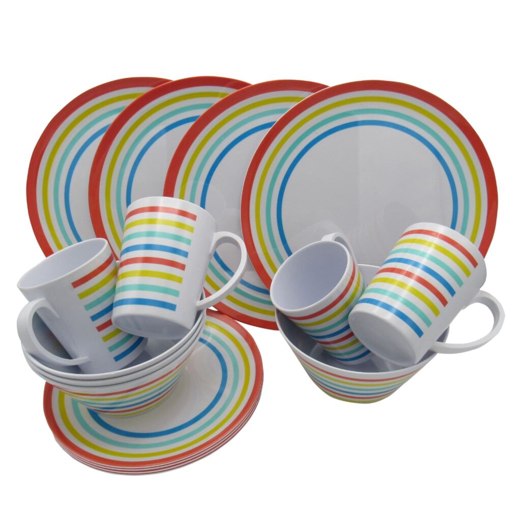 Oztrail Melamine Plastic Picnic/ Camping Dinner Set - Build Africa