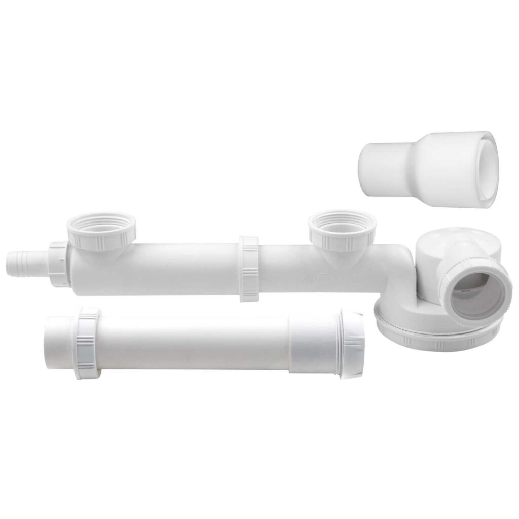 Wirquin Espace Double Sink Trap + Washing Machine Connector And ...
